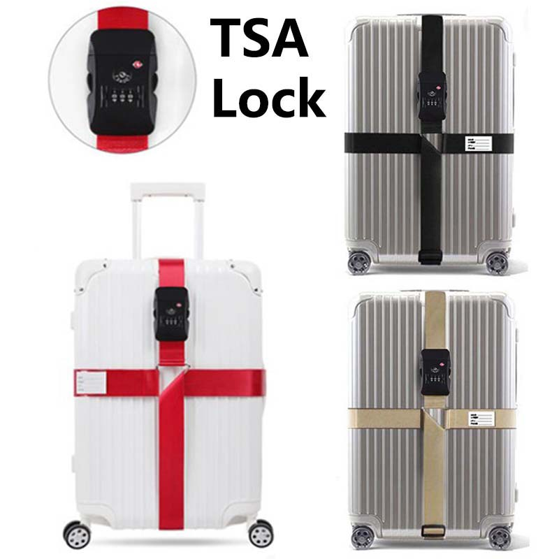 TSA Customs Lock Luggage Cross Straps Straps Seat Belt Strapping Straps ...