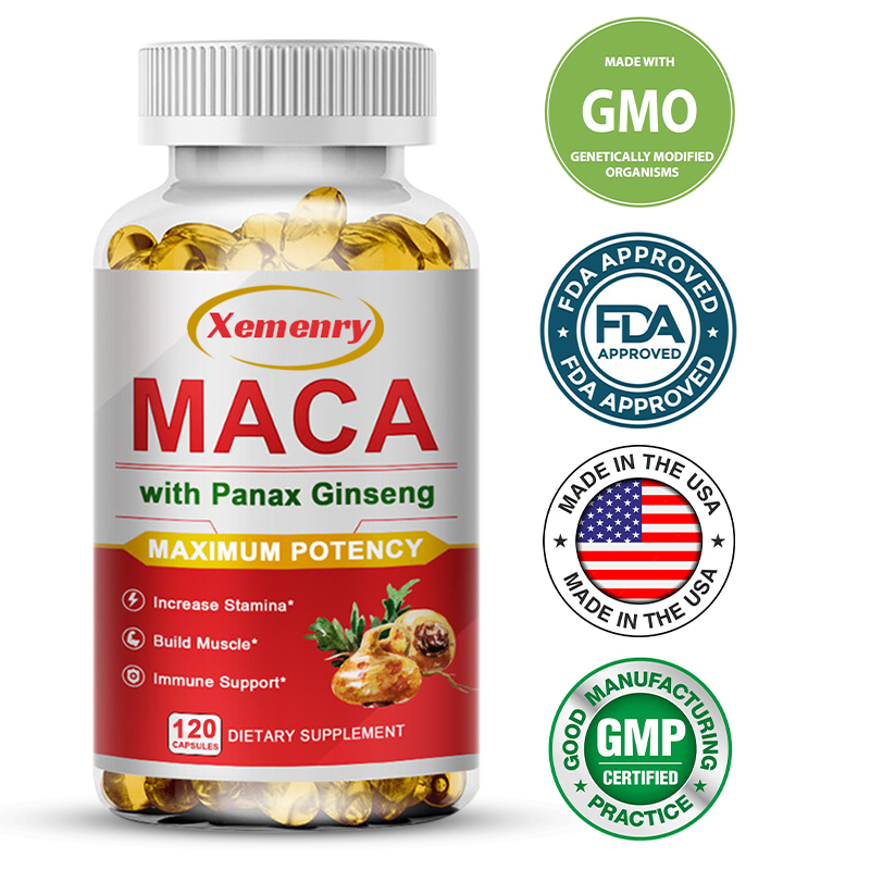 Men's Ginseng Maca Root Capsules | Upgraded Ginseng Maca Supplement ...