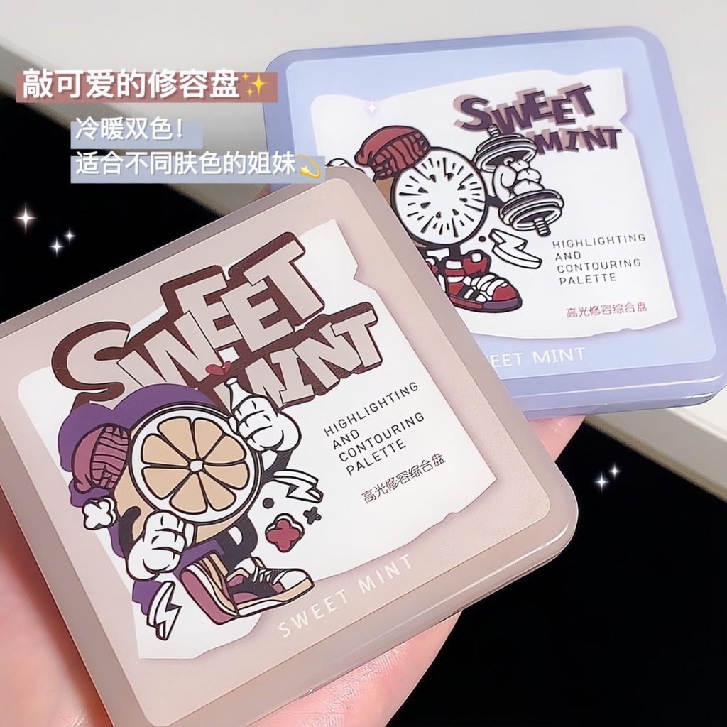 SWEET MINT New 4color Highlighter Contour Palette illuminator Makeup 3D ...