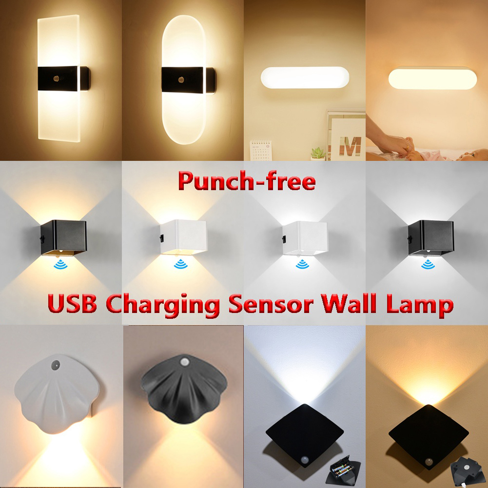 Rechargeable USB Sensor Night light,Auto turn ON OFF,for bedroom,living ...