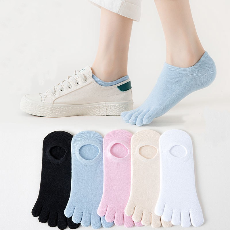 1 Pair Invisible Toe Socks,Woman Girl Cotton Thin Soft Shallow Mouth ...