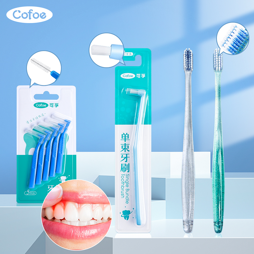 Cofoe Toothbrush for Orthodontic Braces Set Concentrated small Pointed ...