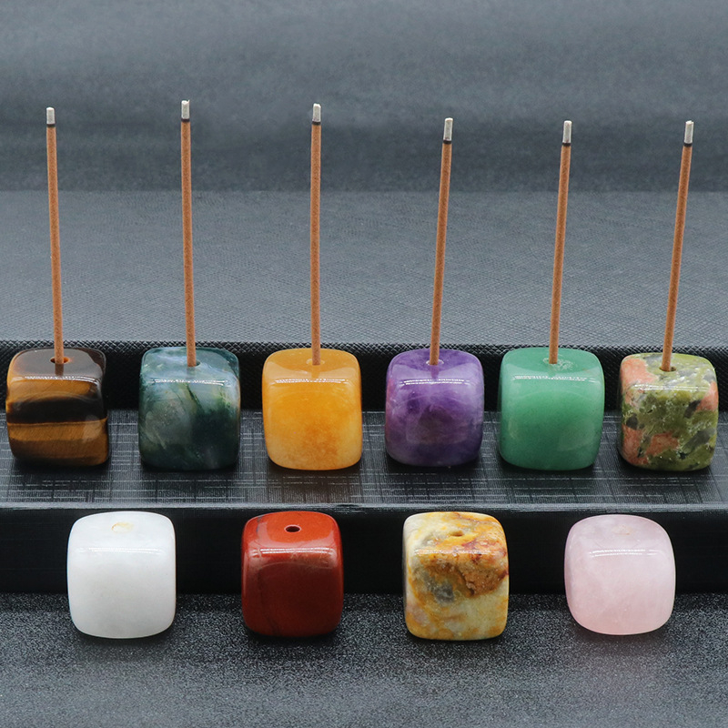 Incense burners Natural crystal agate stone Home Decor incense holder ...