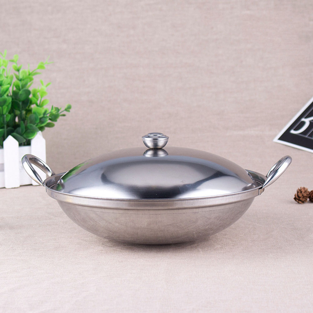 Round Bottom Wok Nonstick Cookware Stainless Steel Electric Skillets ...