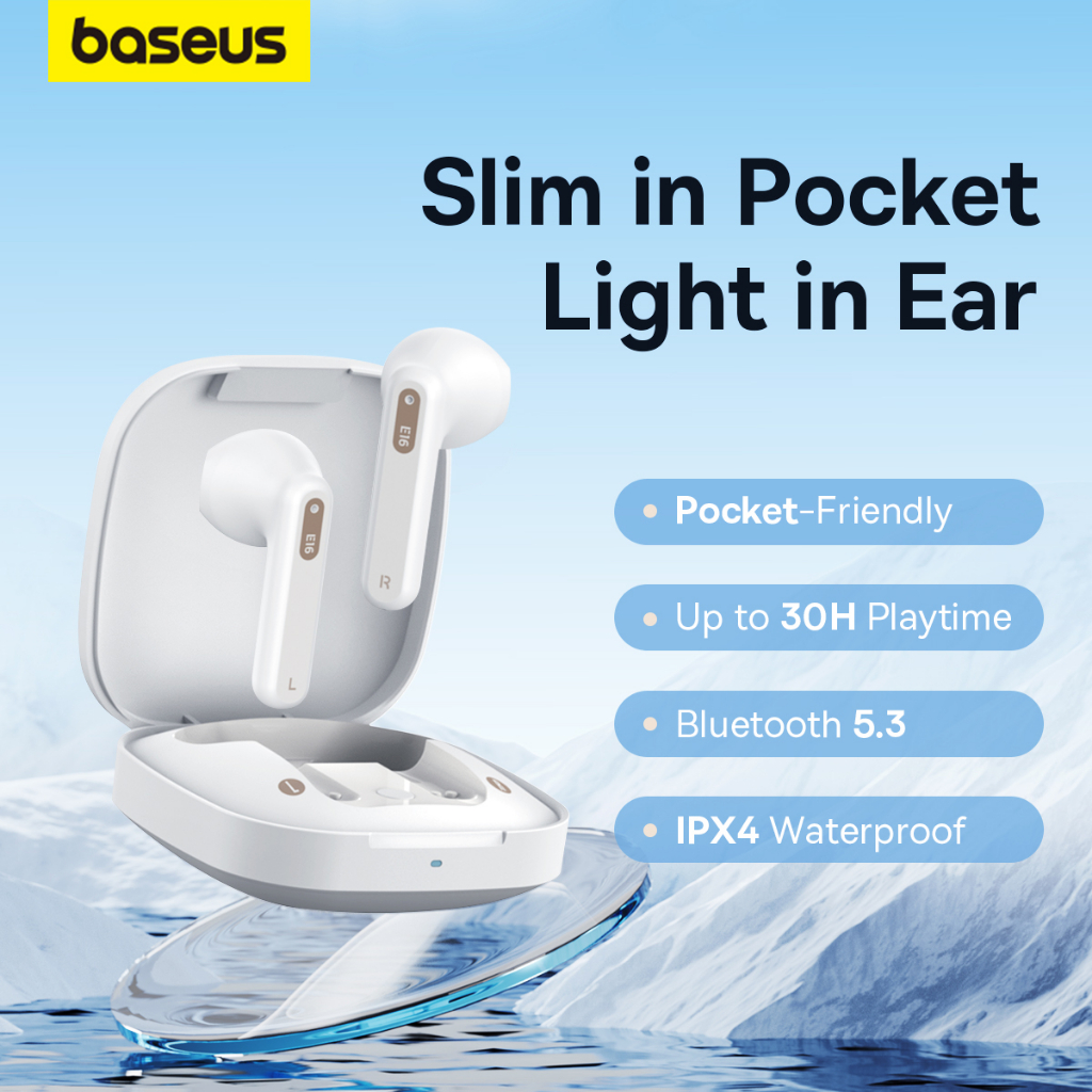 Baseus TWS E16 Wireless Earphones Bluetooth Hearphones Sport Earbuds ...