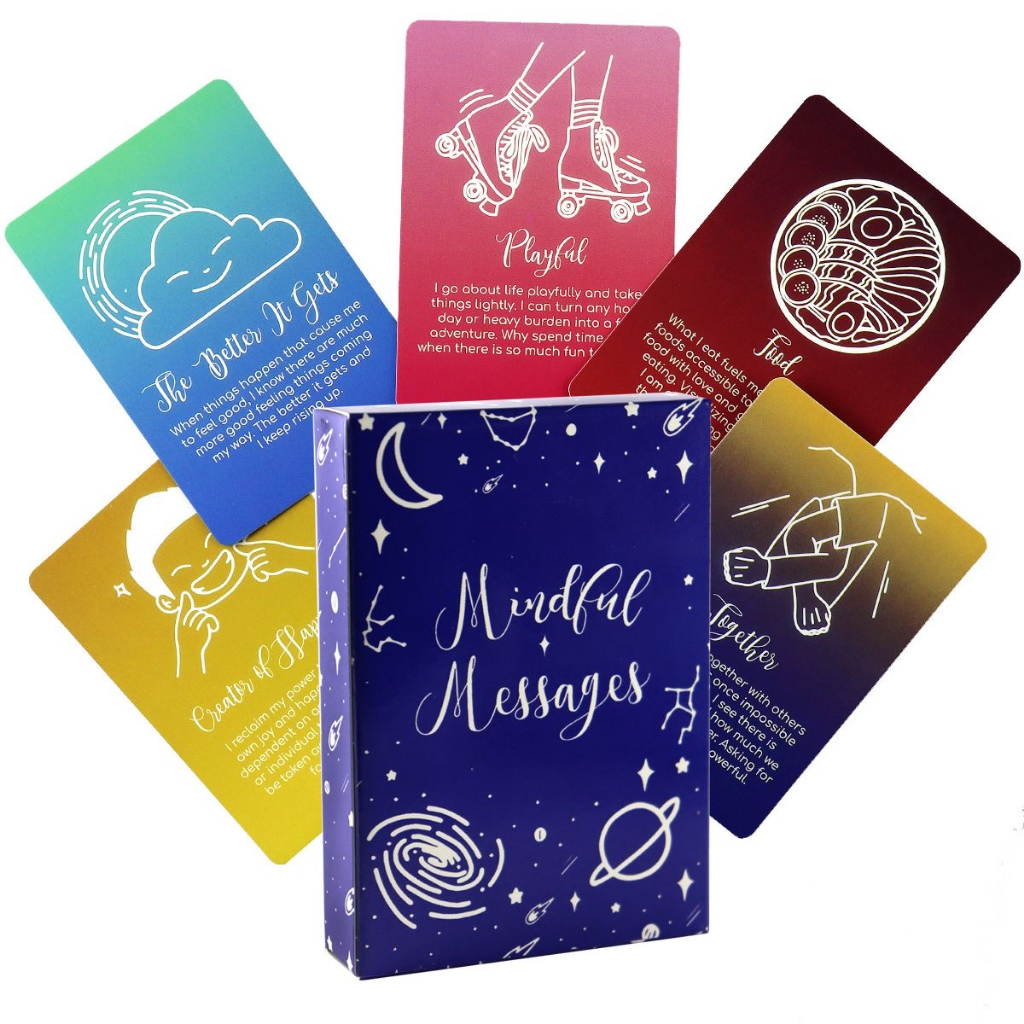 Information Active Affirmative Meditation Self-Care Card Mindful ...