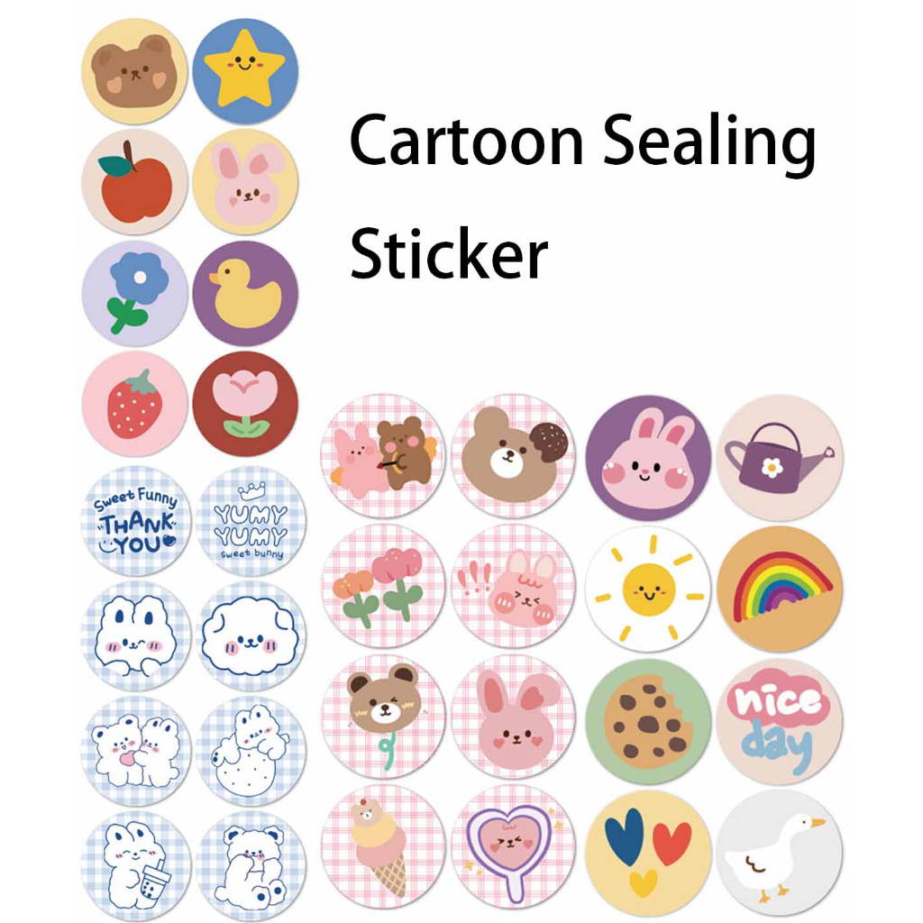 Korean Cute Cartoon Sealing Sticker Labels Decorative Sticker Baking ...