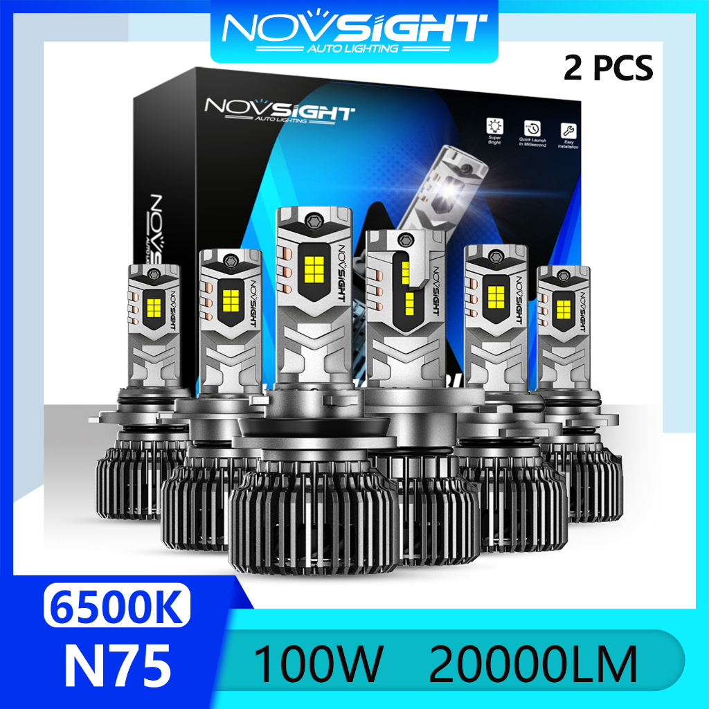 Novsight Newest N75 LED Car Headlight Bulbs 9005 9006 9012 H4 H7 H11 ...