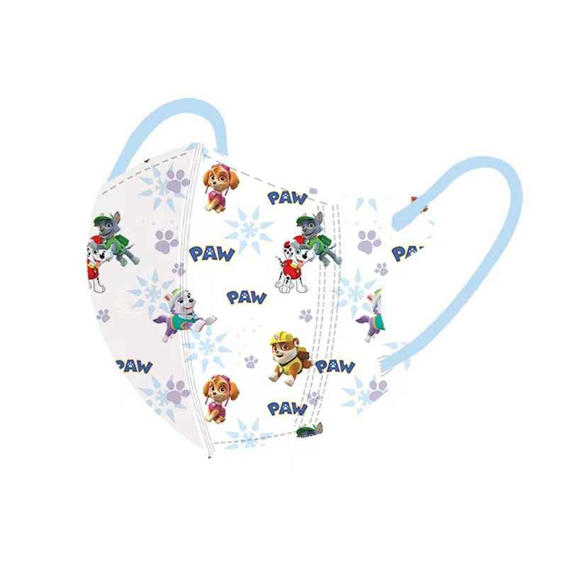 3-D 50pcs Kid Mask Printed Mask zl Cartoon Mask 3 Layer Protection PAW ...