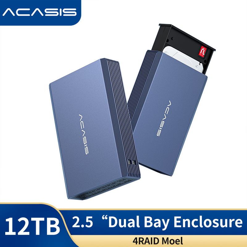 ACASIS usb 3.0 2.5 inch SATA HDD RAID enclosure Double HDD Enclosure ...