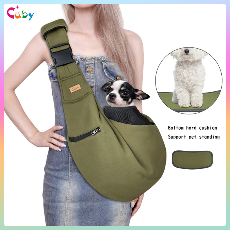 CUBY Pet Carrier Hands-Free Reversible Papoose Bag Travel Cage Dog Cat ...