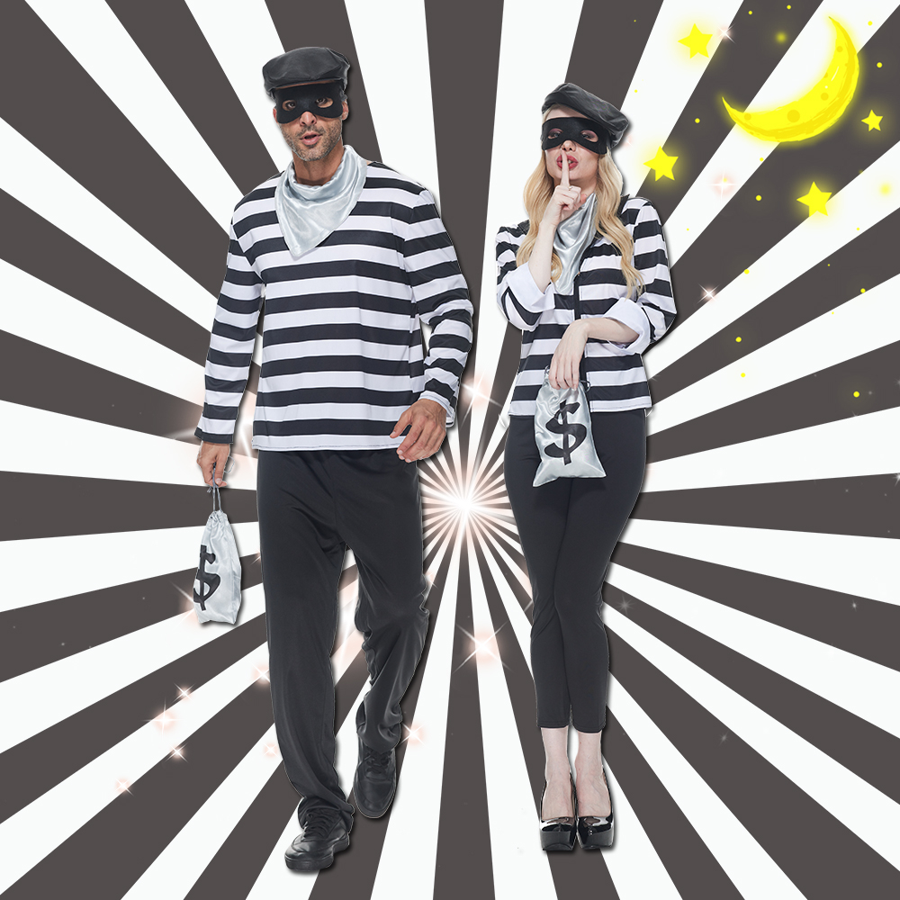 Fast Delivery Women Funny Robber Halloween Costume Adults Burglar ...