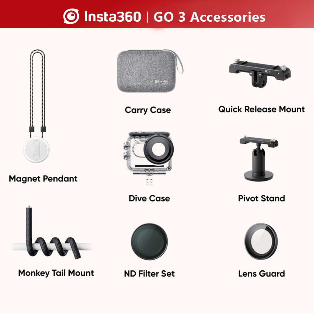 Insta360 GO 3 Accessories Quick Release Mount / Dive Case / Magnet ...