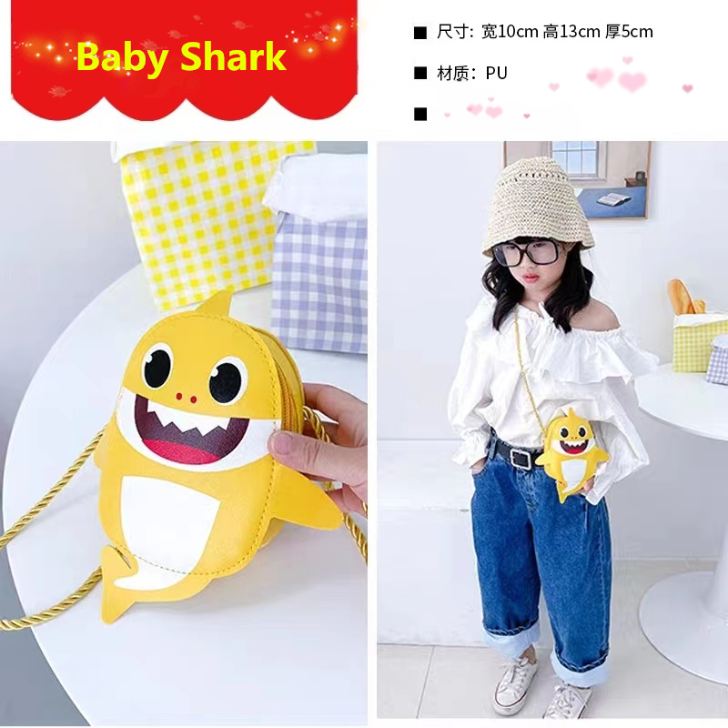 Baby shark bags kids crossbody bags fashion cartoon cute mini backpack ...