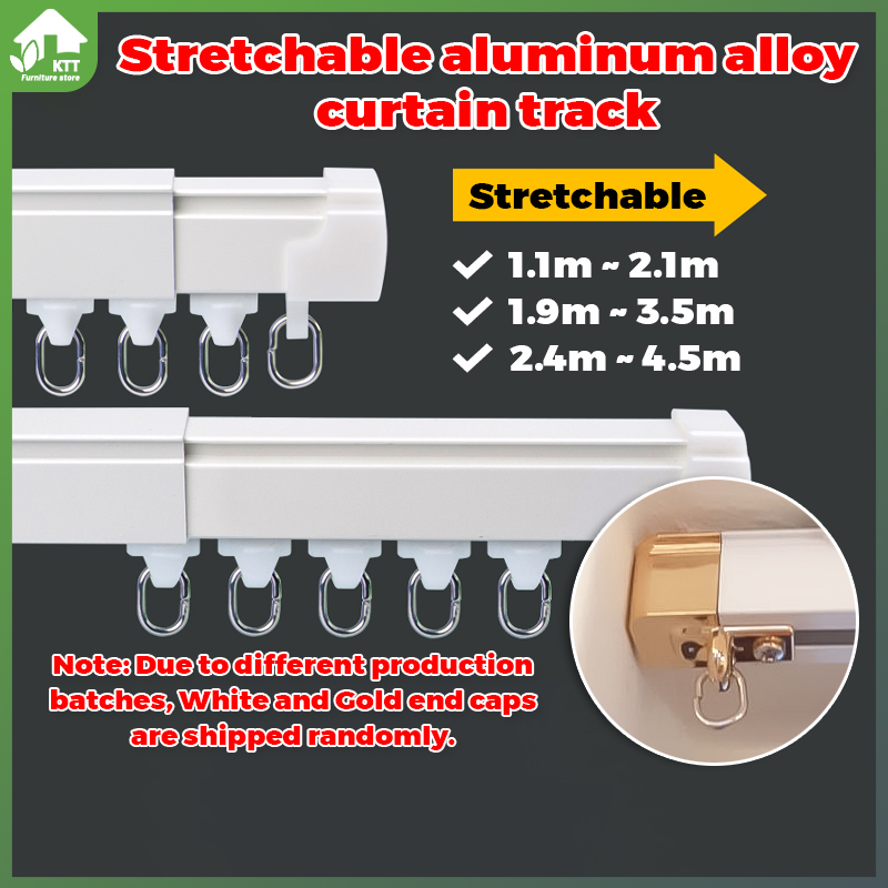 Curtain track rail Curtain rod extendable Adjustable Curtain Track ...