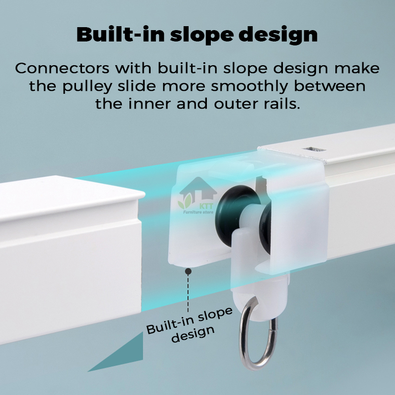 Curtain track rail Curtain rod extendable Adjustable Curtain Track ...