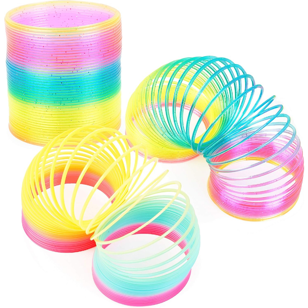 8.6x9CM Colourful Rainbow Circle Rainbow Spiral Spring Coil Magic ...