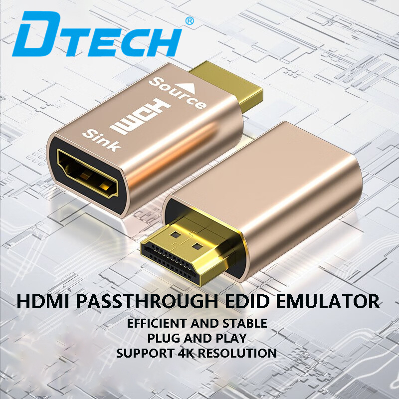 4K HDMI EDID Emulator Passthrough Adapter Male to Female Coupler HDMI ...