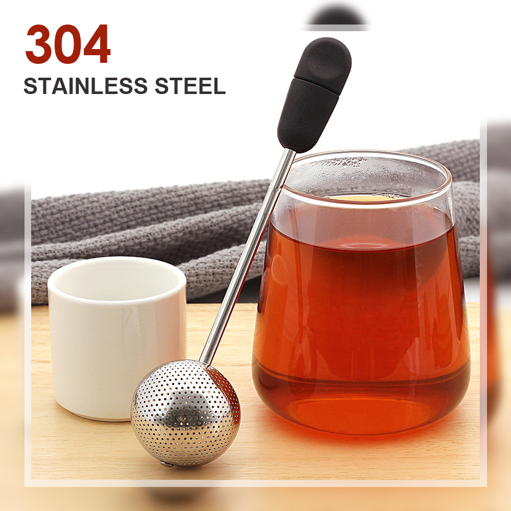 [NYS] Stainless Steel Tea Set Spherical Tea Strainer Coffee Vanilla ...