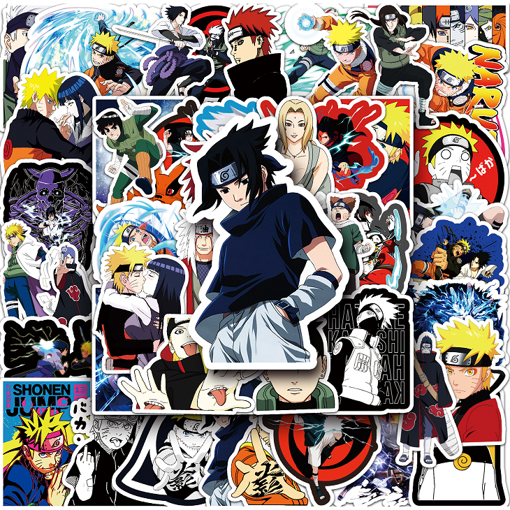 50 Piece Funny Naruto Stickers Waterproof DIY For Phones Laptop Car ...