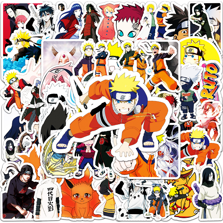 50 Piece Funny Naruto Stickers Waterproof DIY For Phones Laptop Car ...