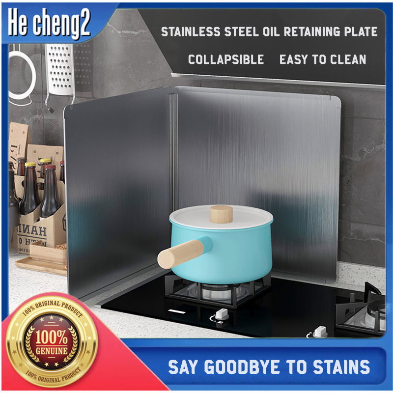 Kitchen stainless steel fender Foldable Kitchen Oil Splash Spill Guard ...