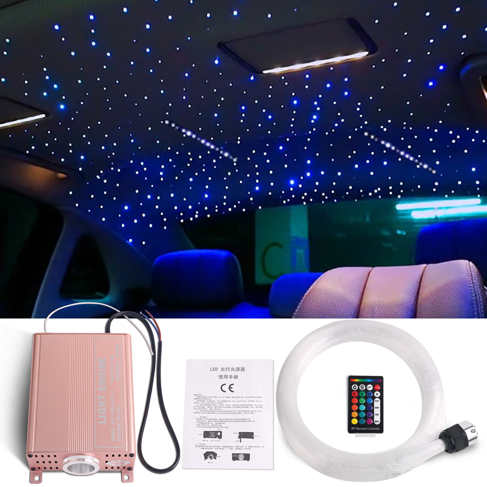 16W RGBW Double Head Car Starry Sky Music Control Car Roof Star Fiber ...