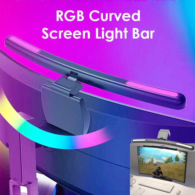 Quntis Curved Monitor Light Bar Curved With RGB Backlight,Computer ...