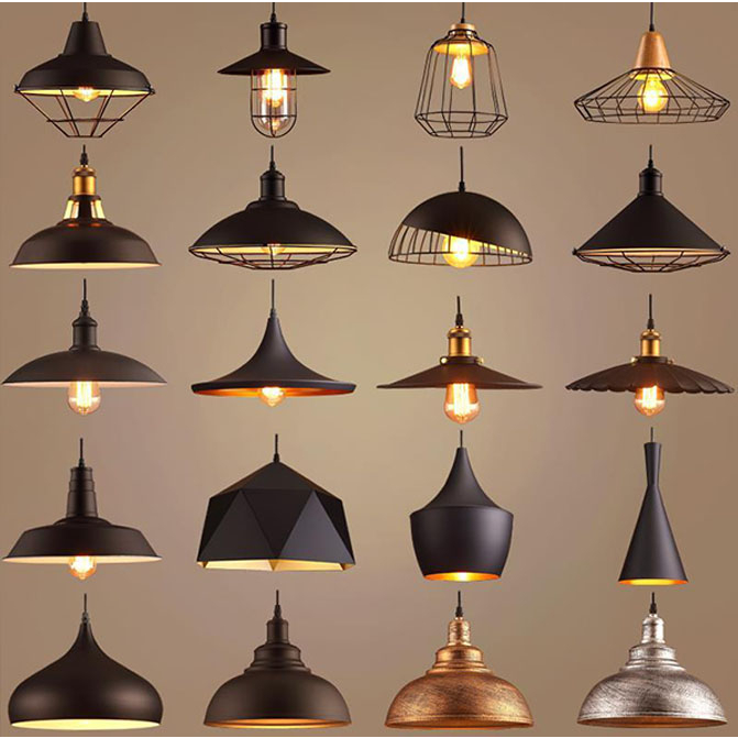 Vintage Pendant Light Modern Led Iron Art Drop Lights Restaurant Dining ...