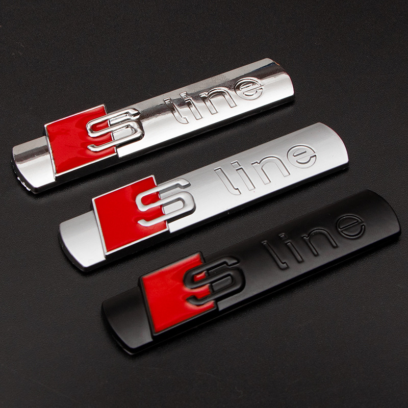 3D Metal Car Design Sticker Sline LOGO S LINE Side Logo Suitable for ...