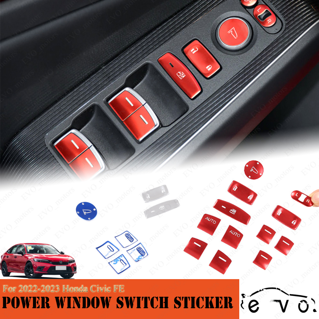 For 2022 - 2023 Honda Civic FE FL Power Window Switch Cover Trim 11th ...