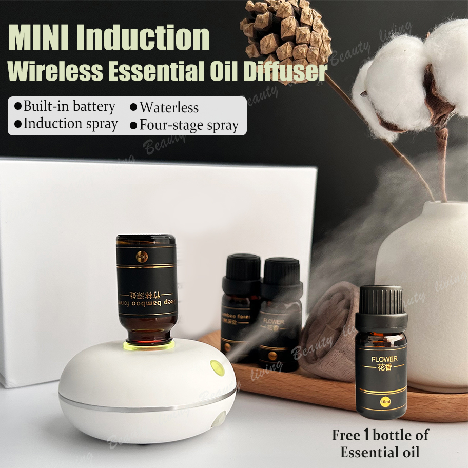 Mini Portable Waterless Essential Oil Nebulzing Diffuser Rechargeable ...
