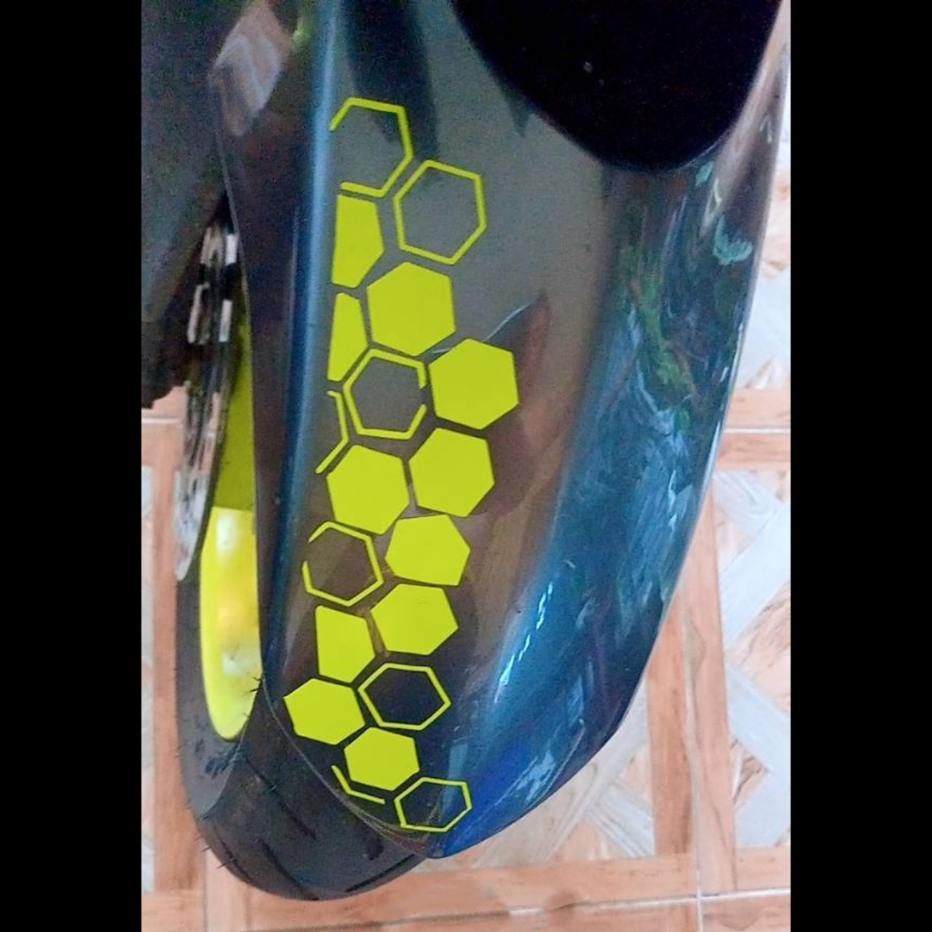 Motorcycle Front Fender Comb Universal Stickers Reflective Waterproof ...