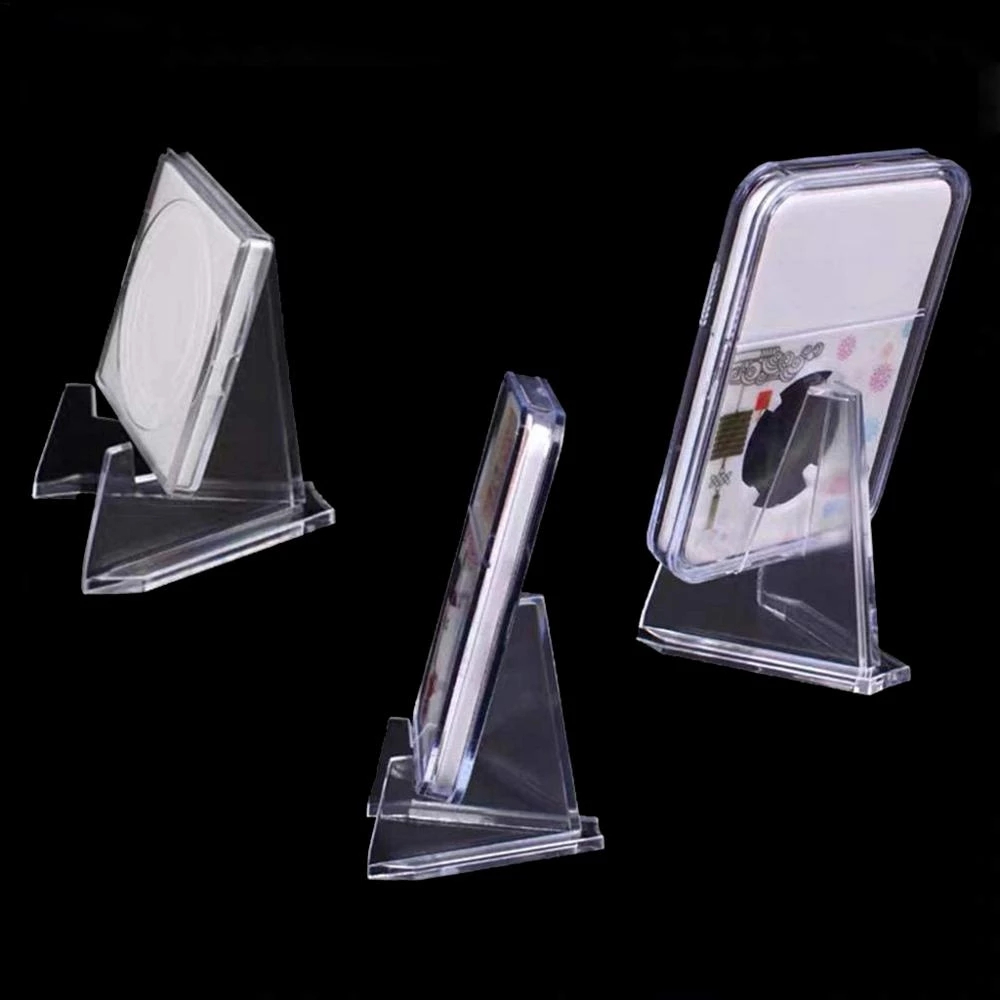 10X Card Stand Graded Cards Display Stand Coins Small Box Paper Clip ...
