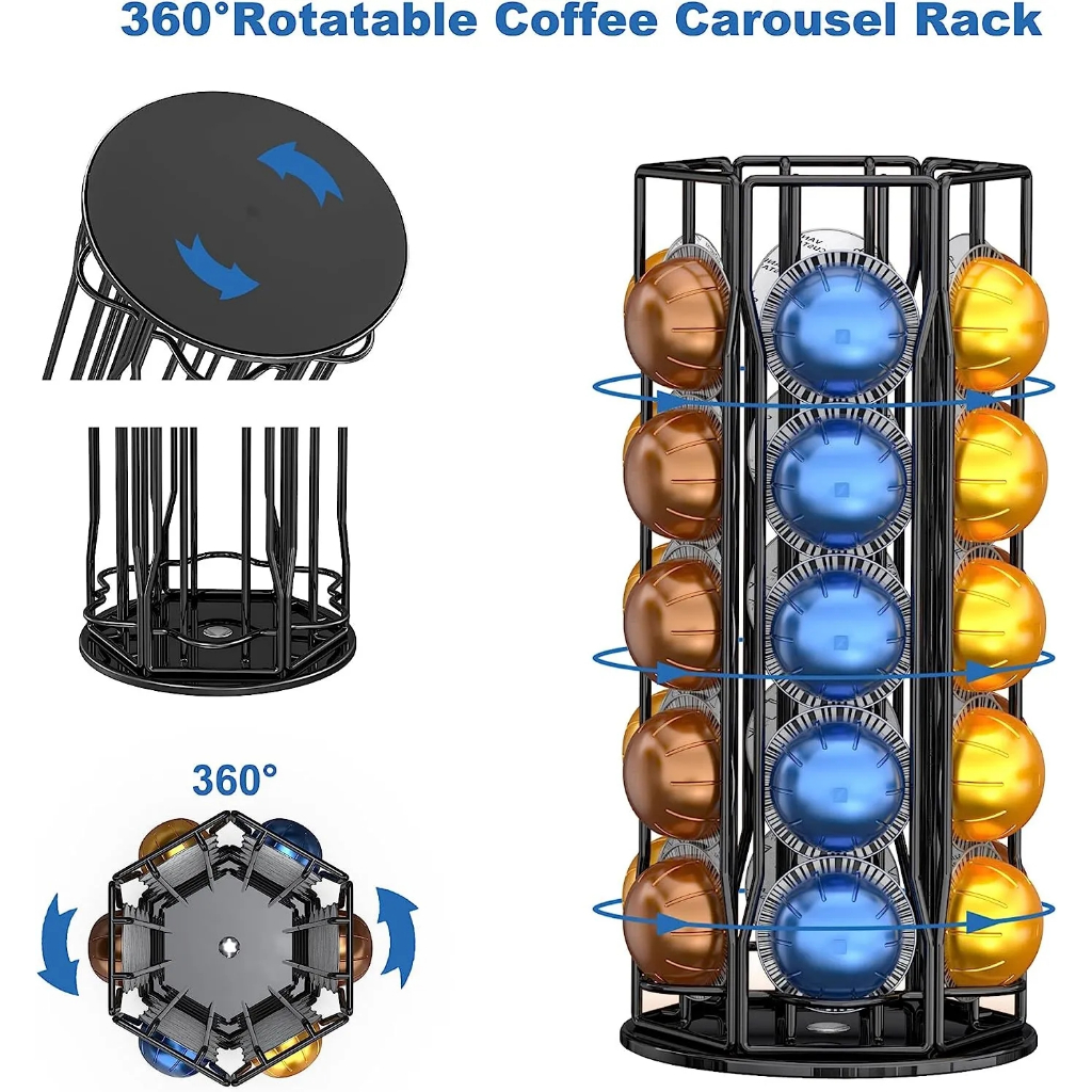 20/30 Nespresso Vertuo Coffee Pod Capsule Holder Stand Tower Vertuoline ...