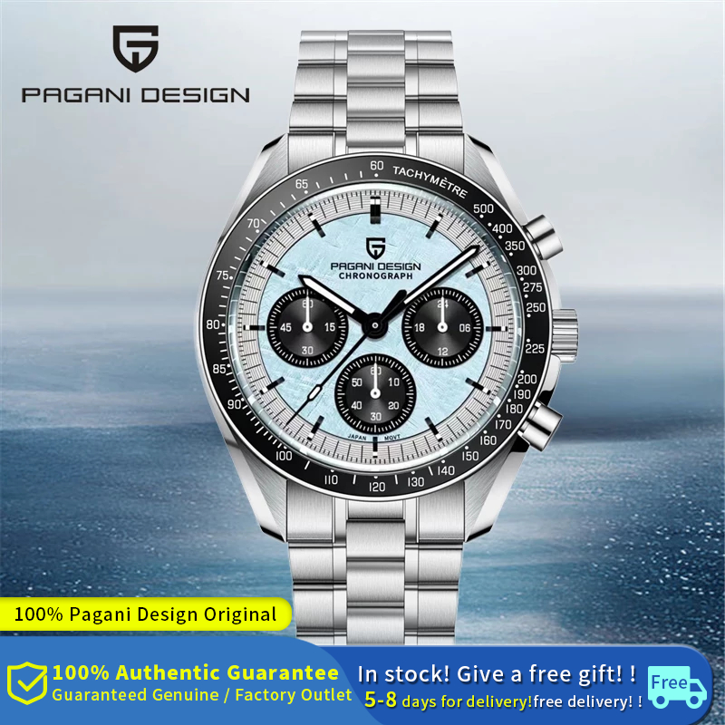 PAGANI DESIGN 40MM moon watch quartz men watch Japan VK63 men watch ...