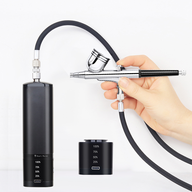 Replaceable battery spray Gun Kit/Portable Air compressor Kit ...