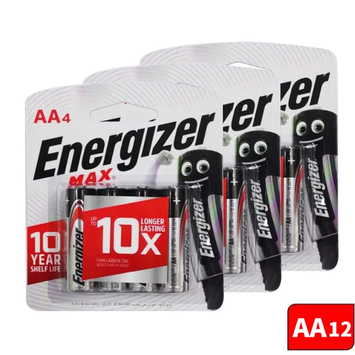 12 Piece Energizer Max AA&AAA Alkaline Batteries Card | Shopee Singapore