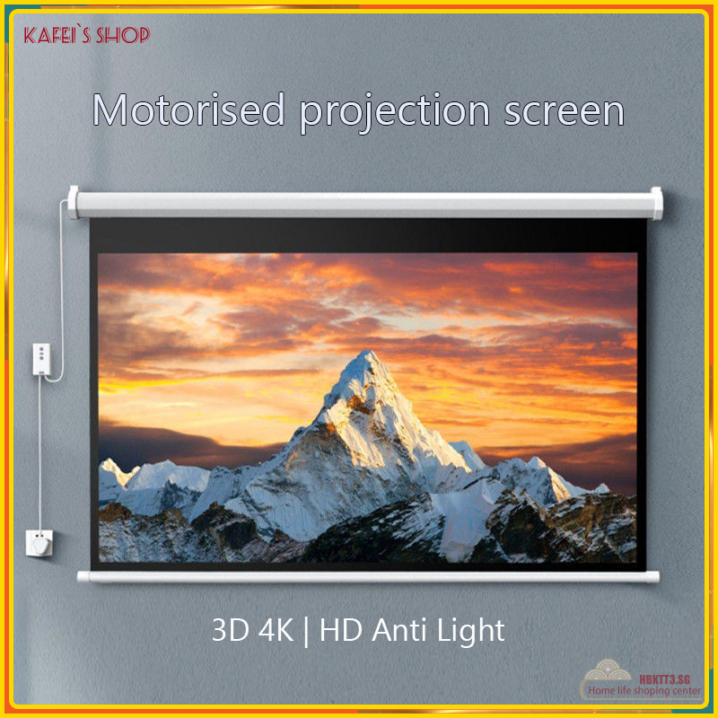 projection screen Electric home HD ultra-clear projection curtain 3D ...