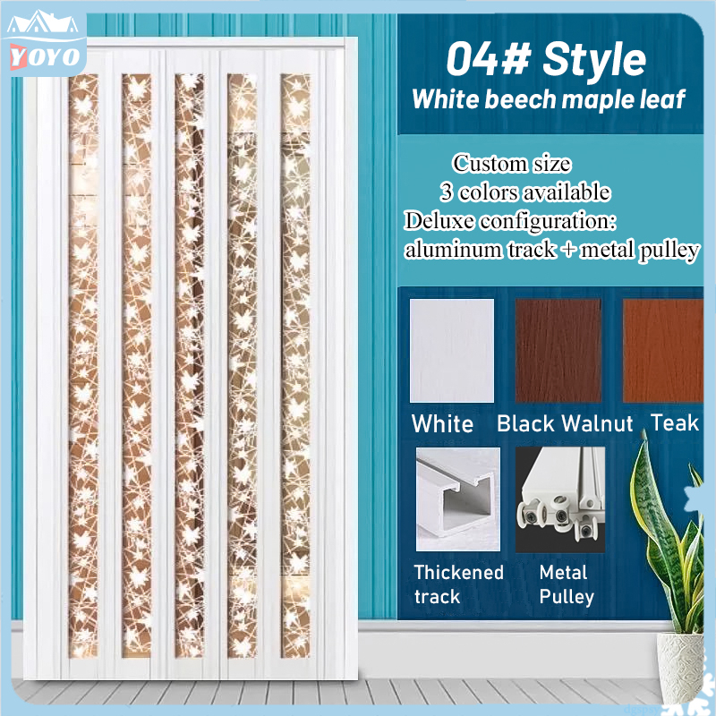 PVC Folding Door Sliding Door Bathroom Kitchen Indoor Partition Door ...