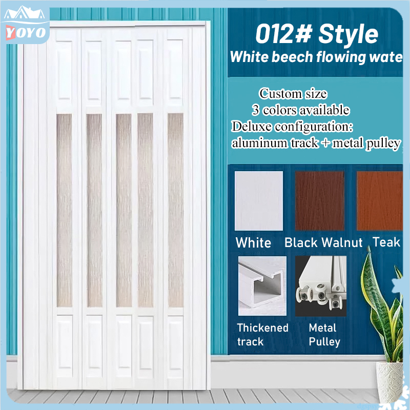 PVC Folding Door Sliding Door Bathroom Kitchen Indoor Partition Door ...
