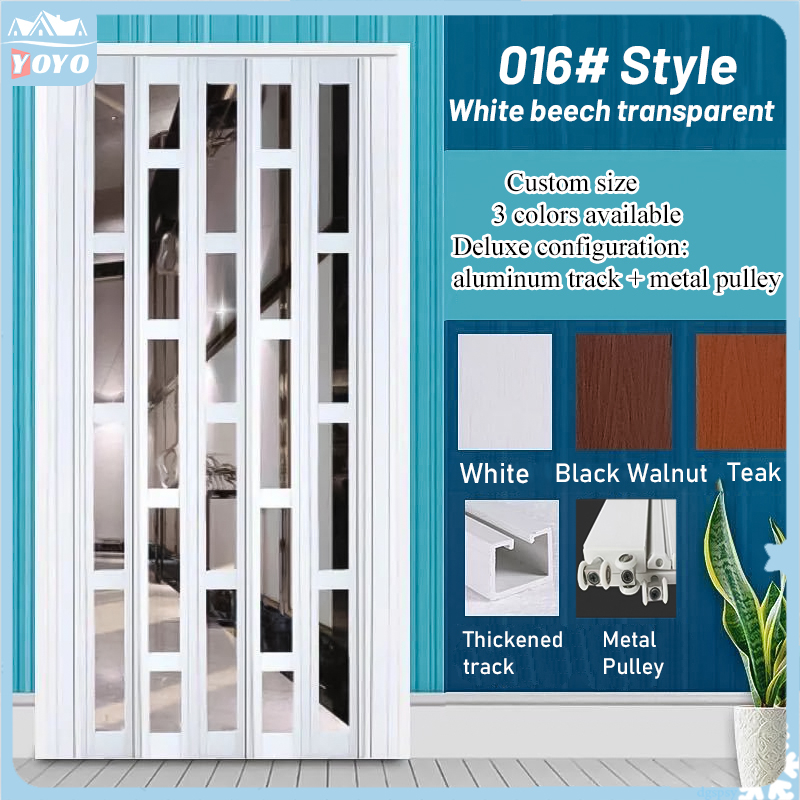 PVC Folding Door Sliding Door Bathroom Kitchen Indoor Partition Door ...