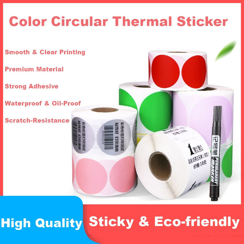 Buyite High-Quality Colored Round Thermal Paper Self Adhesive Stiker ...