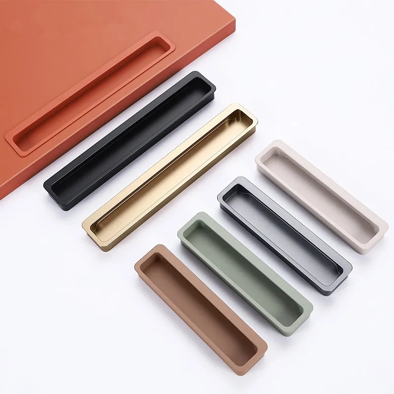 Morandi Color Slotting Sliding Door Handle Gold Modern European Style ...