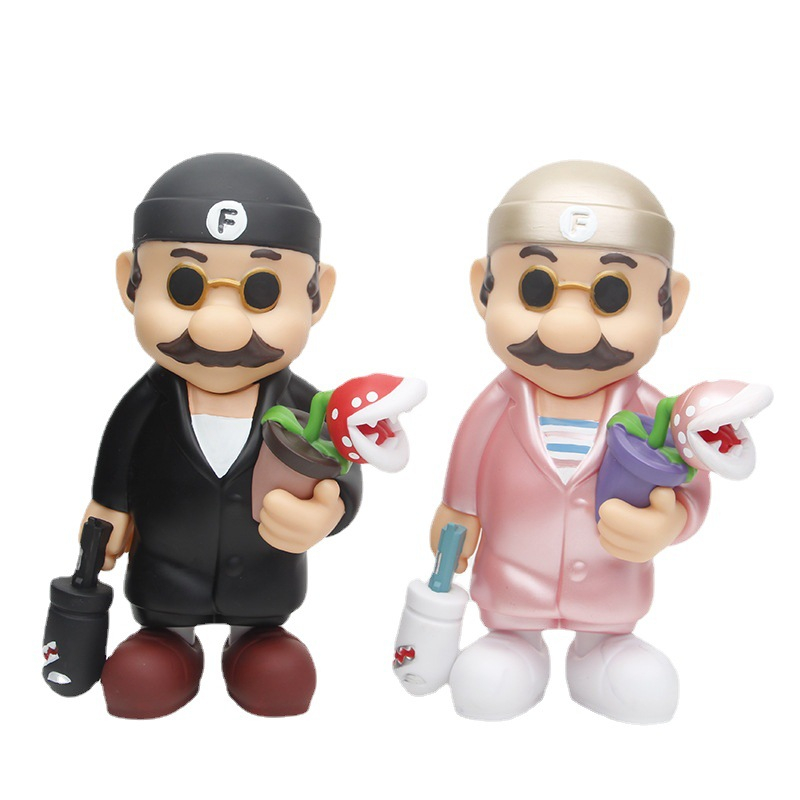 22cm Nintendo Game Super Mario Bros. Anime Figure Mario Leon The ...