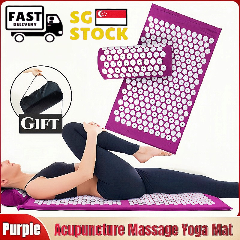 [SG Seller]Acupuncture Massage Yoga Mat -Acupressure Mat and Pillow Set ...