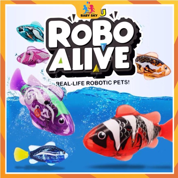 Zuru Robo Alive Robo Fish Bath toys swimming toys Robotic Swimming Fish ...