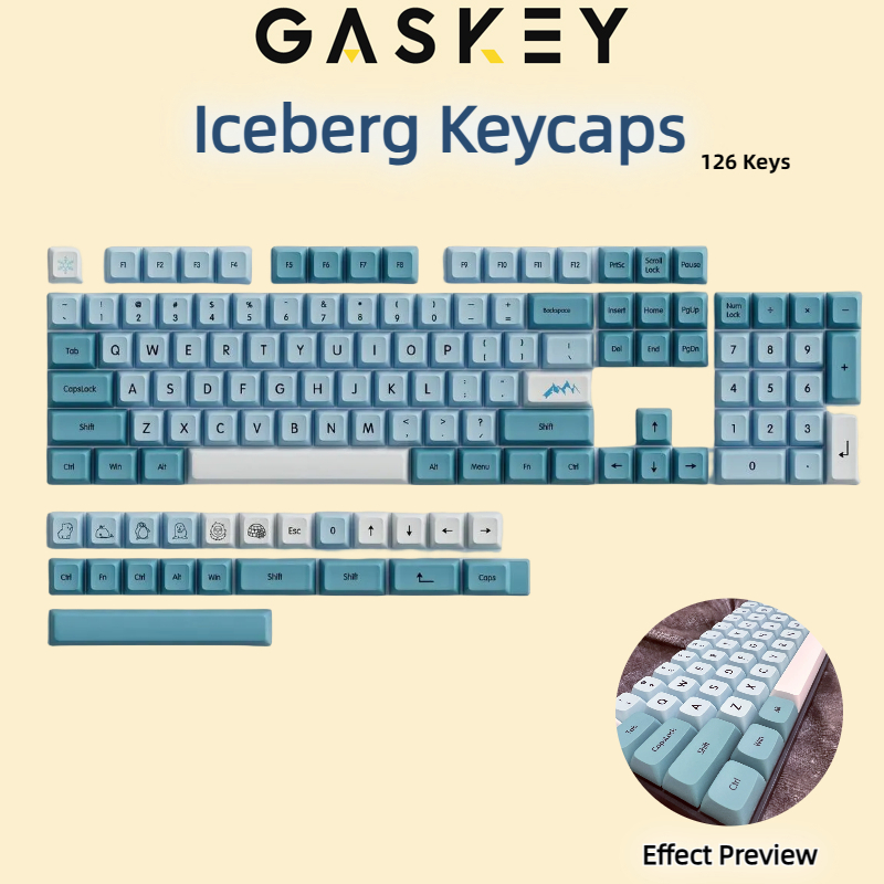 ZIFRIEND Iceberg Keycaps Pudding Keycaps XDA Profile PBT Keycaps Set ...