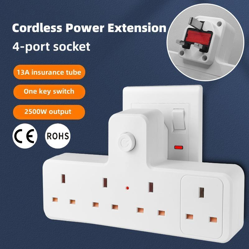2500w 13A Multifunctional Power Socket Multi-Port Power Strip with Fuse ...