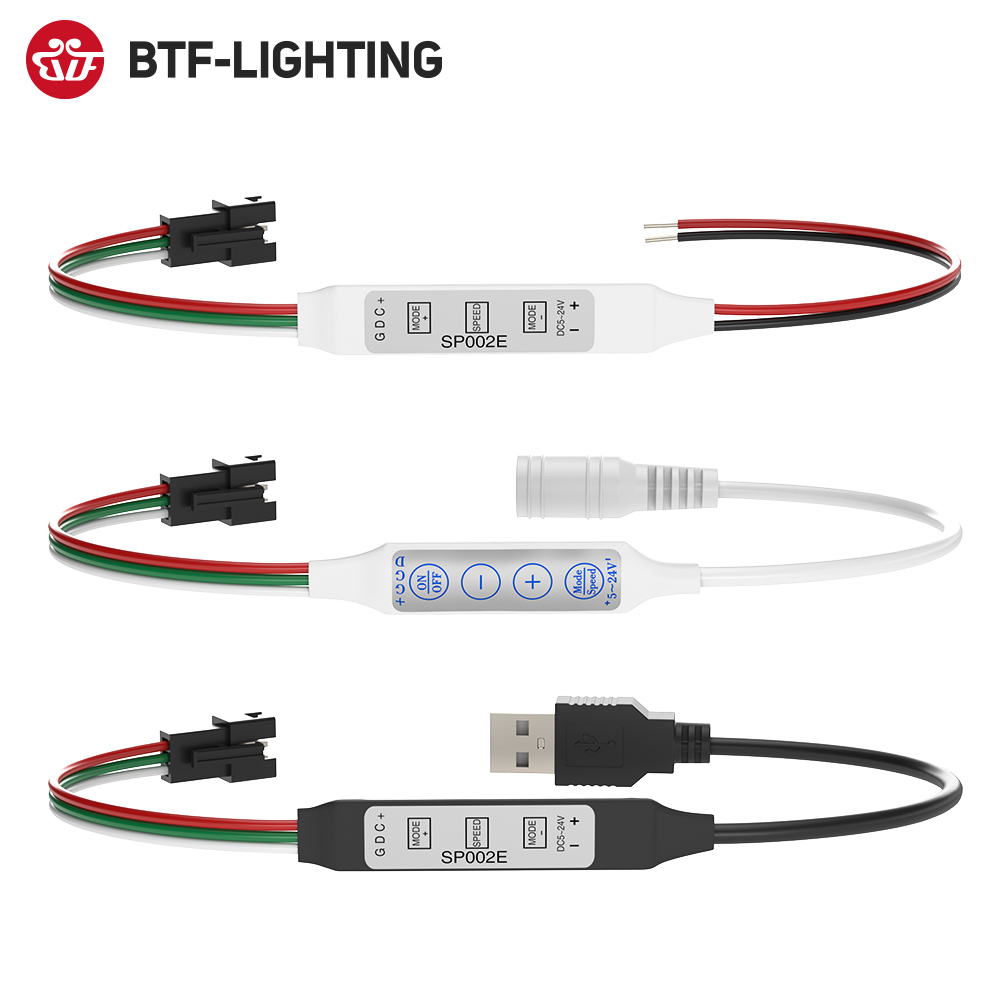 BTF-LIGHTING USB RGB IC LED Strip Controller WS2811 WS2812B Portable ...